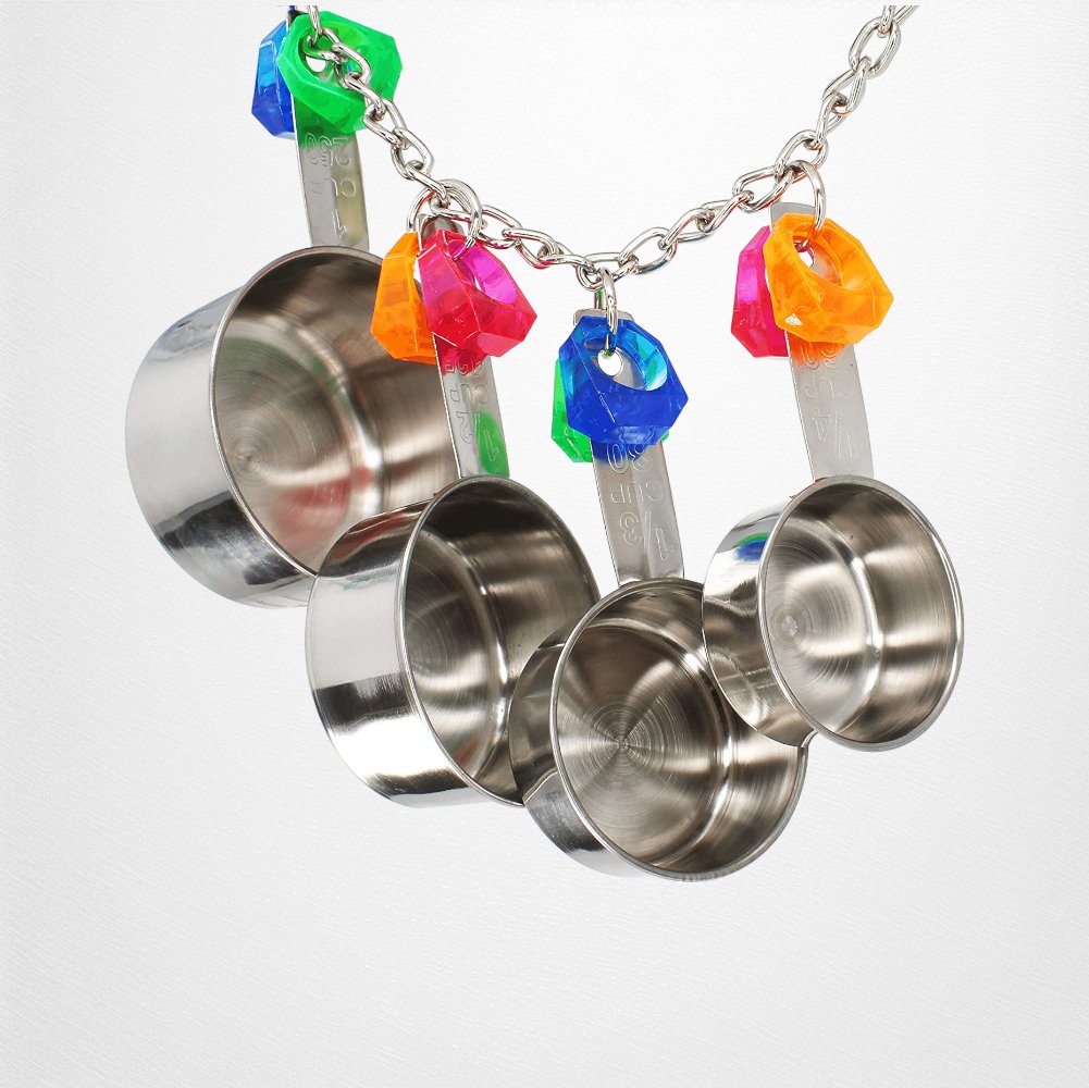 1410 Cup Delight Stainless Steel Parrot Toy, 7" X 13" — Quill & Roost