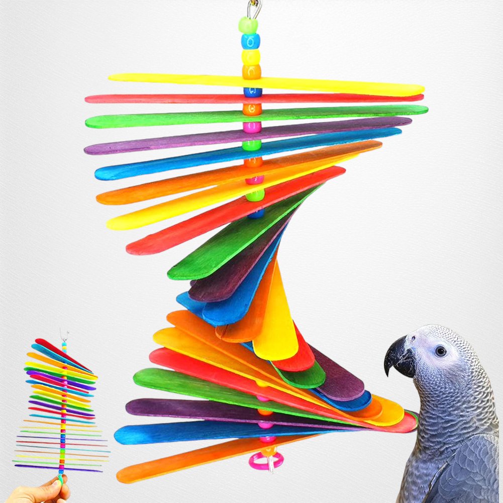 Bonka Bird Toys Colorful Wood Parrot Chew Bird Toy — Quill & Roost