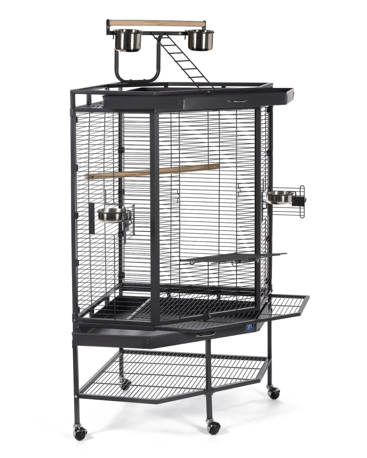 Prevue Corner Bird Cage with Play Top – Quill & Roost