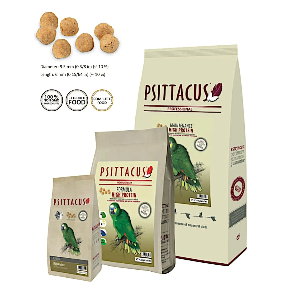 Psittacus High Protein Daily Diet Pellet Food For Parrots – Quill & Roost